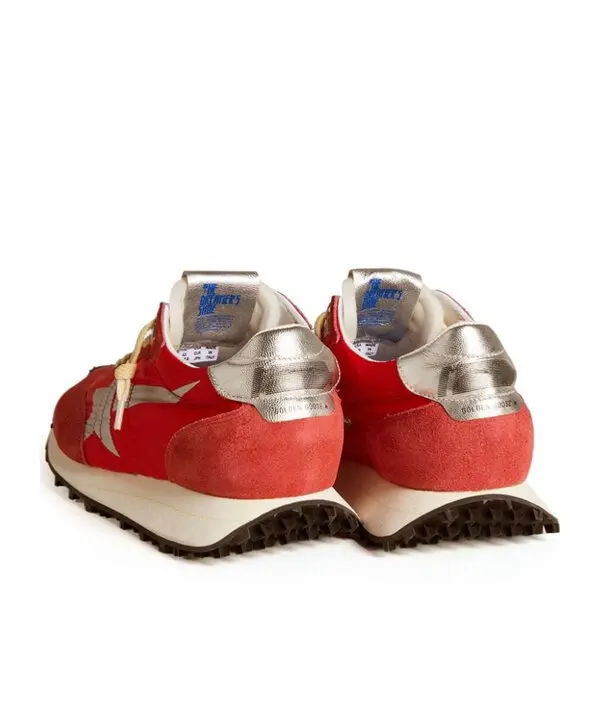 GOLDEN GOOSE Star Laminated Lace-up Sneakers - Red