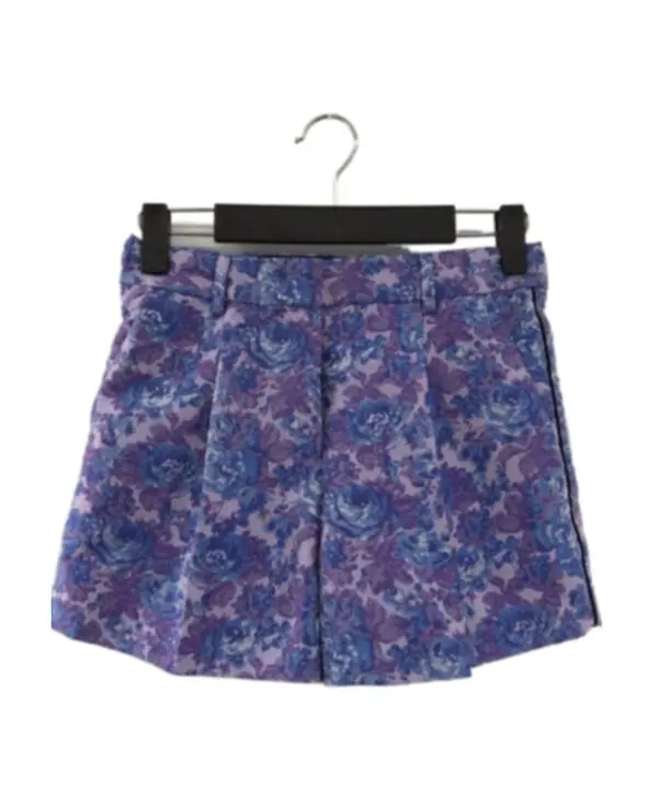 Sportmax Floral Printed Pleated Shorts - Blue
