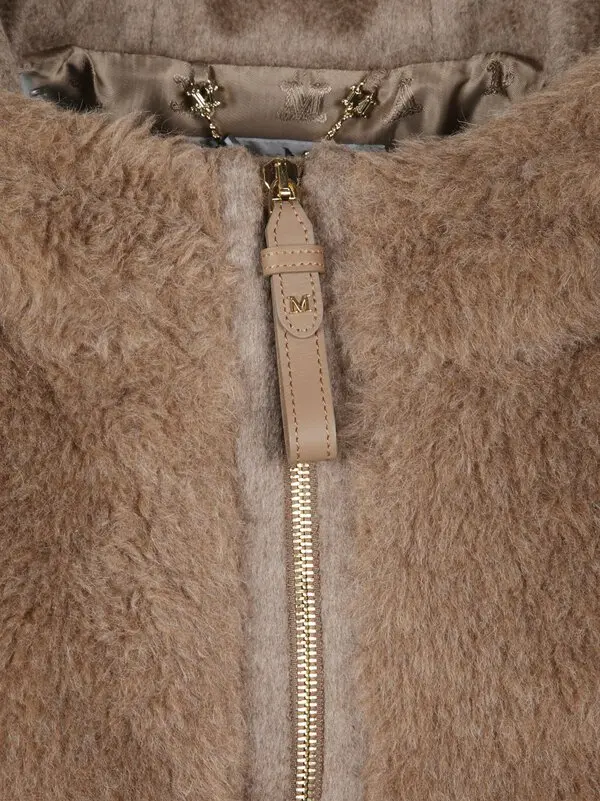 Max Mara Zip-up Hooded Jacket - Brown