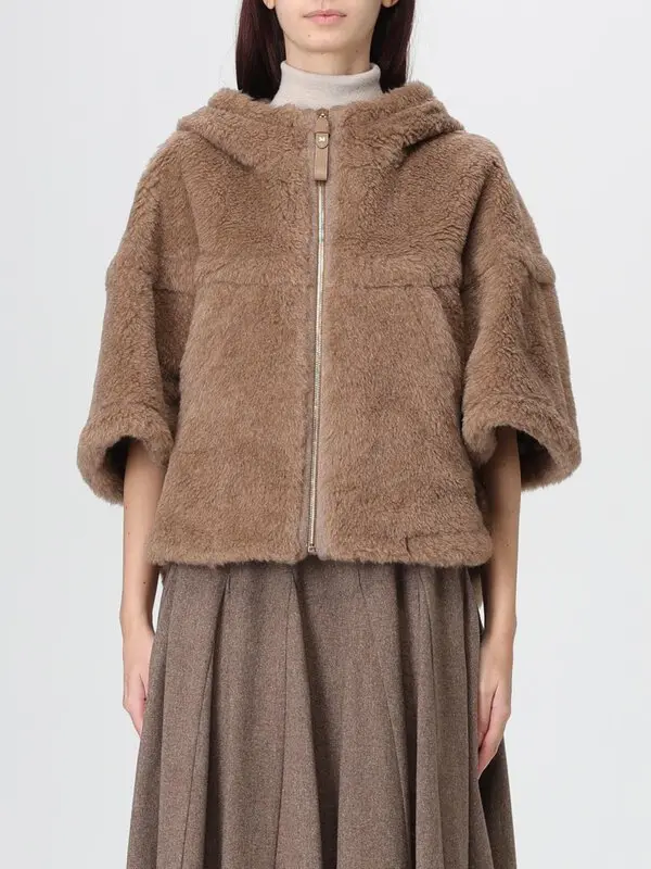 Max Mara Zip-up Hooded Jacket - Brown
