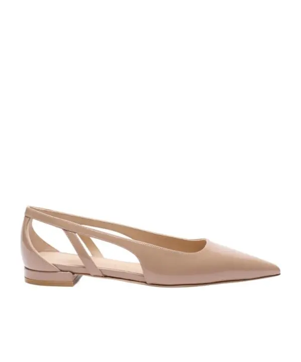 STUART WEITZMAN Power Cutout Flat - Nude