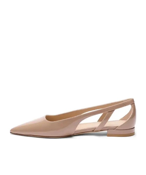 STUART WEITZMAN Power Cutout Flat - Nude
