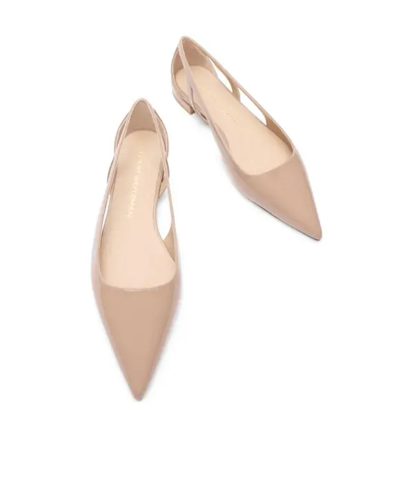 STUART WEITZMAN Power Cutout Flat - Nude