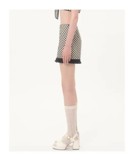 Valentino Garavani Polka Dot Print Poplin Shorts With Ruffled Edges