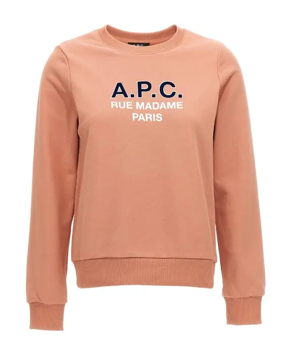 A.p.c. Crewneck Logo Sweatshirt - Nude