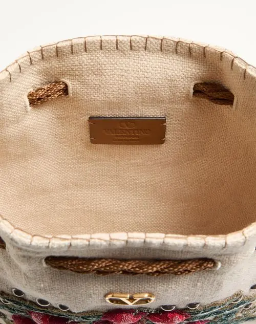 Valentino Garavani Embellished Cherry Bucket Bag