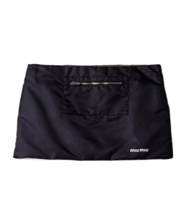 Miu Miu Technical Gabardine Fleece Mini Skirt