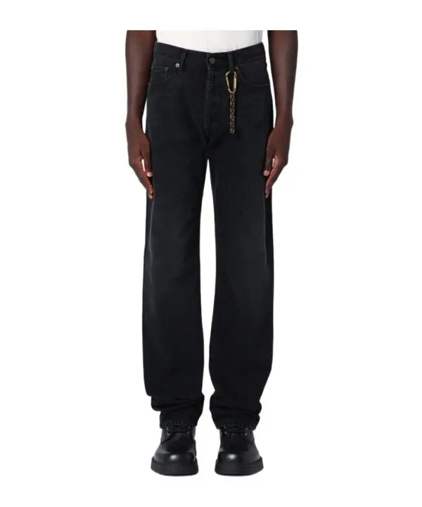 DARKPARK Larry Slim Fit Jeans With Detachable Keychain - Black