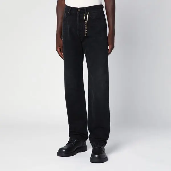 DARKPARK Larry Slim Fit Jeans With Detachable Keychain - Black