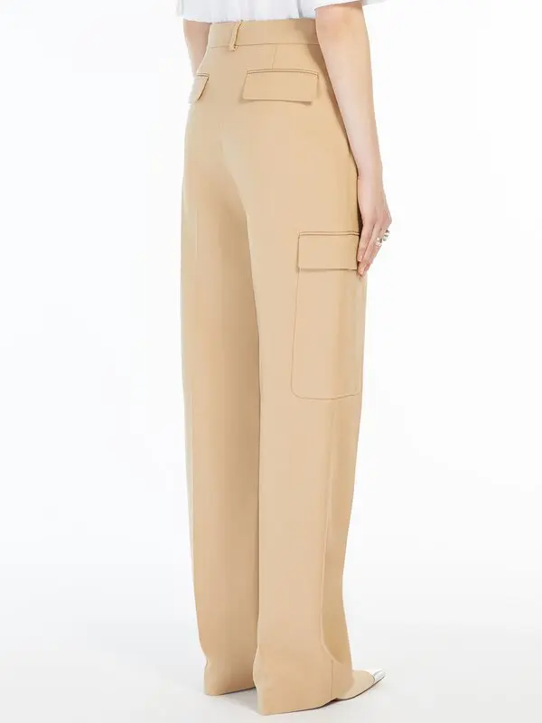 Sportmax Pleat Detail Cargo Trousers - Nude
