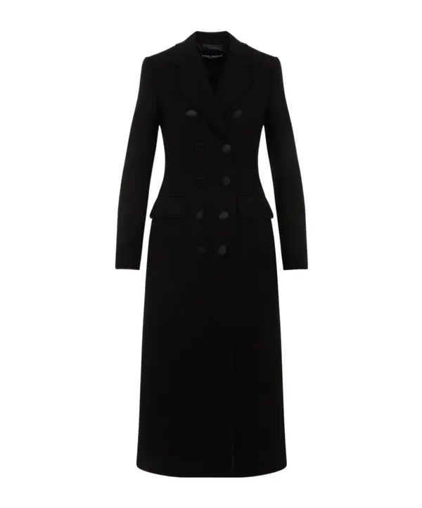 Dolce & Gabbana Double-breasted Long Coat - Black