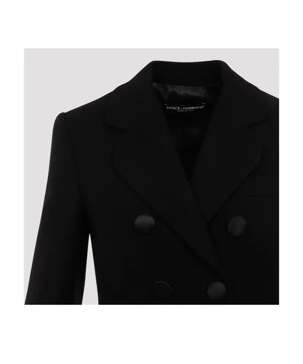 Dolce & Gabbana Double-breasted Long Coat - Black