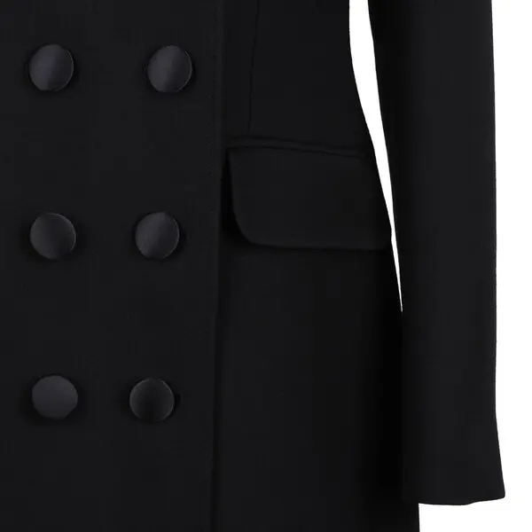 Dolce & Gabbana Double-breasted Long Coat - Black