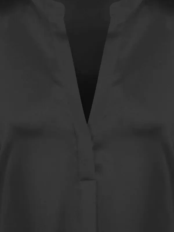 Vince Open Neck Long-sleeved Loose Fit Blouse - Black