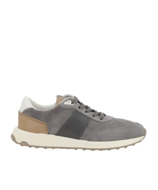 TOD'S Panelled Lace-up Sneakers - Gray
