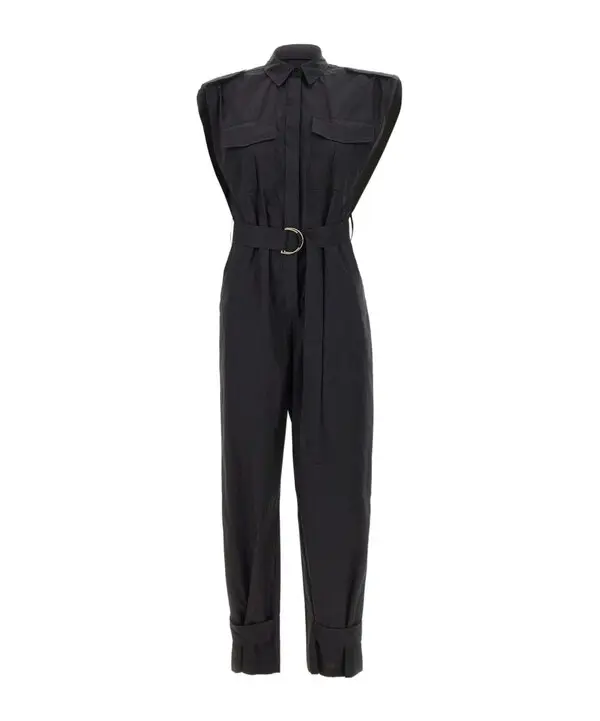 KAOS Belted Chemisier Jumpsuit - Black