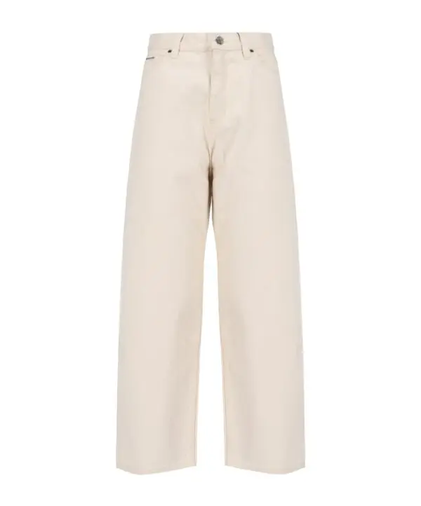 Calvin Klein Relaxed Wide Leg Jeans - Nude