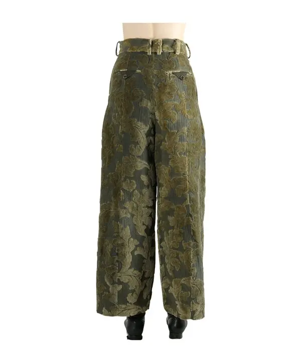 UMA WANG Graphic Print Wide Leg Trousers - Grey/brown