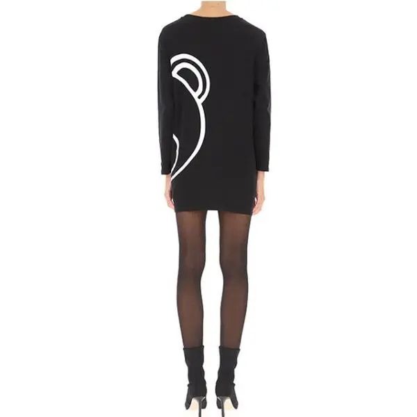 Moschino T-shirt Dress With Round Neck And Long Sleeves