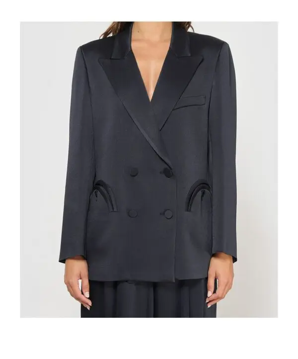 BLAZÉ MILANO Novalis Double-breasted Blazer - Black