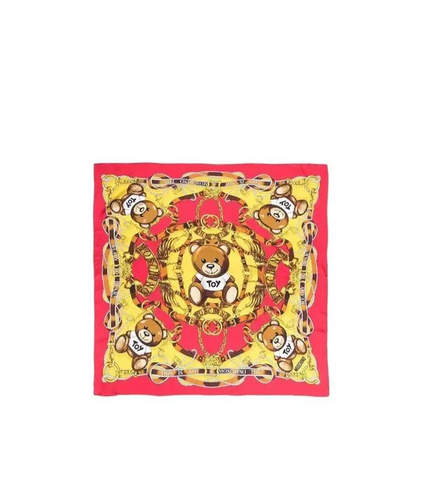 Moschino Logo Print Pattern Scarf - Multicolor
