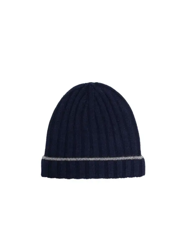 Brunello Cucinelli Ribbed Beanie - Black