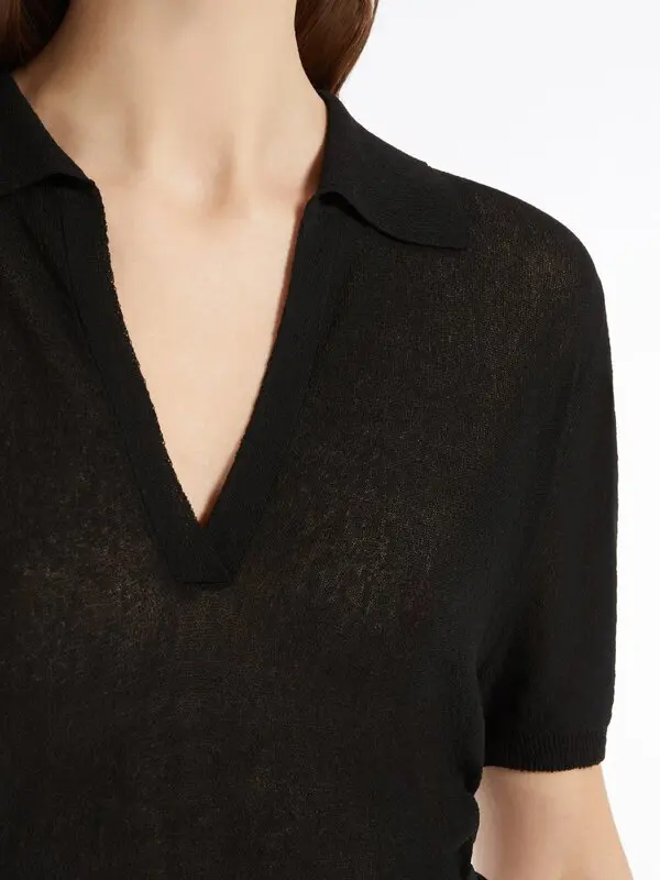 Max Mara V-neck Knitted Polo Shirt