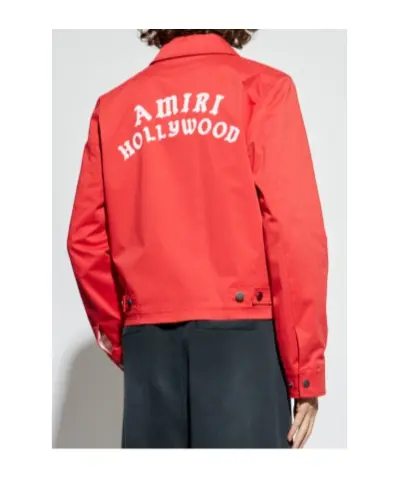 Amiri Embroidered Cotton Jacket - Orange