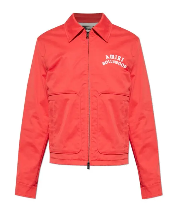 Amiri Embroidered Cotton Jacket - Orange
