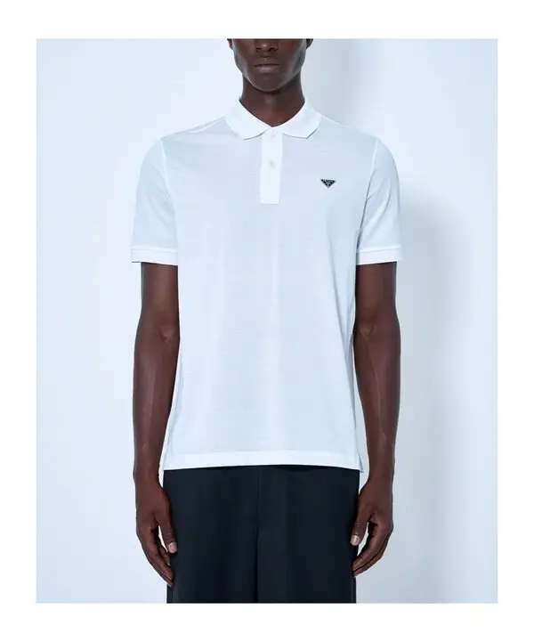 Prada Logo Patch Polo Shirt