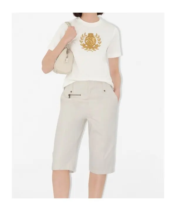 Burberry B Crest Embroidered Crewneck T-shirt
