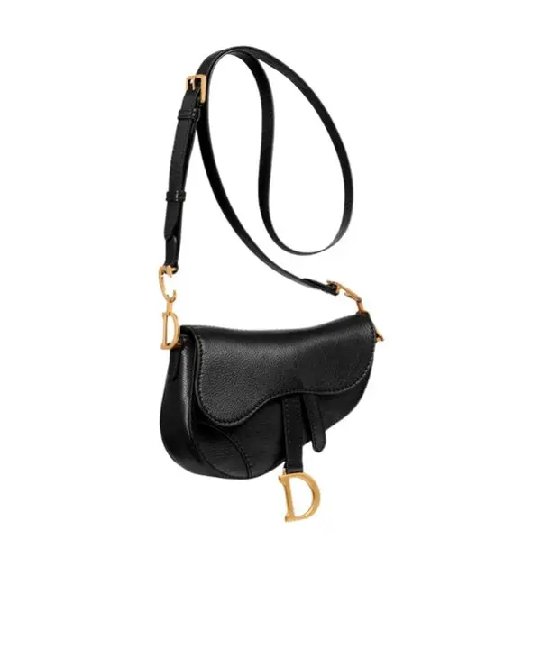 Dior Mini Soft Saddle Bag - Black