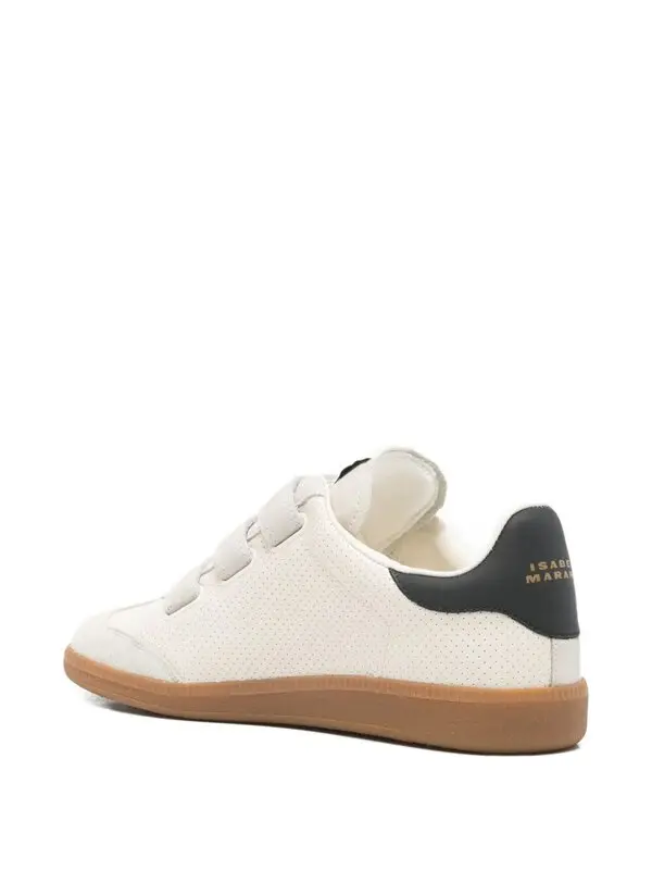 Isabel Marant Étoile Perforated Velcro Low-top Sneakers - Chalk/black