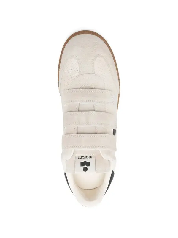 Isabel Marant Étoile Perforated Velcro Low-top Sneakers - Chalk/black