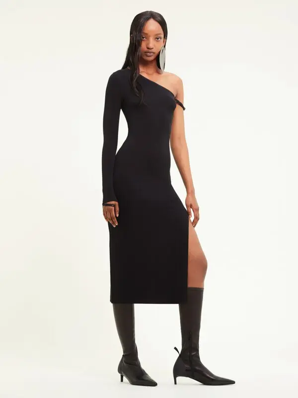 COURREGES Courrèges One-sleeve Lingerie Dress With Ac Logo