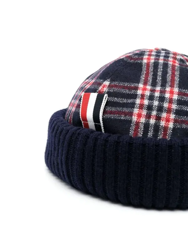 Thom Browne 4-bar Stripe Docker Hat - Black