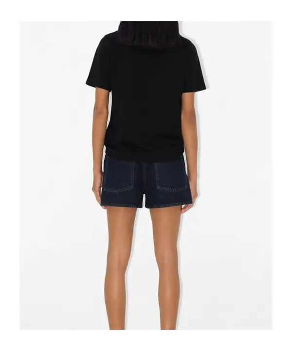 Burberry B Crest Embroidered Crewneck T-shirt - Black