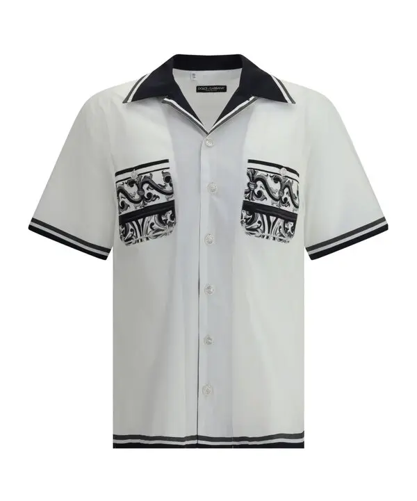 Dolce & Gabbana Dolce Gabbana Majolica Printed Short-sleeved Shirt