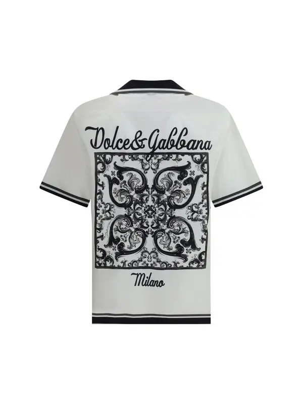 Dolce & Gabbana Dolce Gabbana Majolica Printed Short-sleeved Shirt
