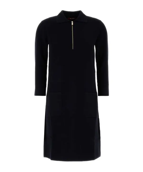 Max Mara Zip Detailed Dress - Black