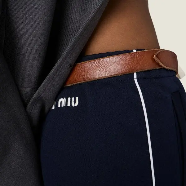 Miu Miu Elasticated Waistband Pleated Trousers - No