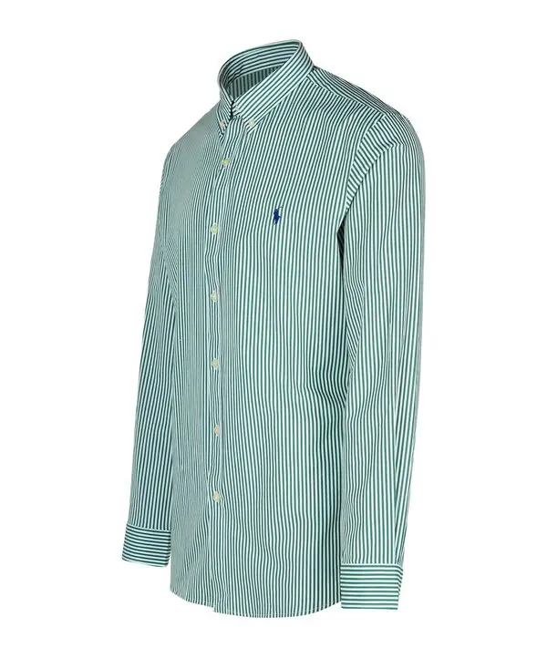 Polo Ralph Lauren All Fit Striped Stretch Poplin Shirt - Green