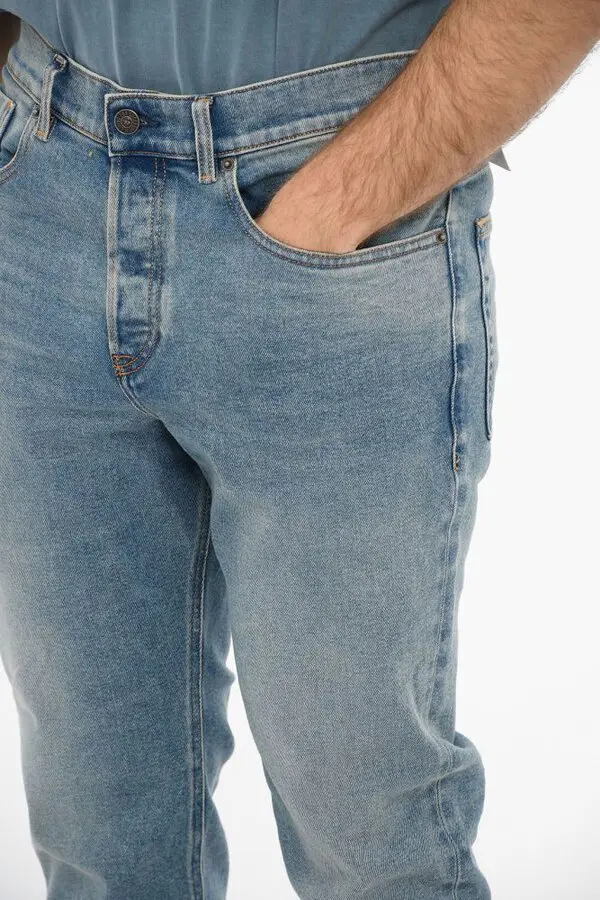 DIESEL® Slim Faded Logo Jeans