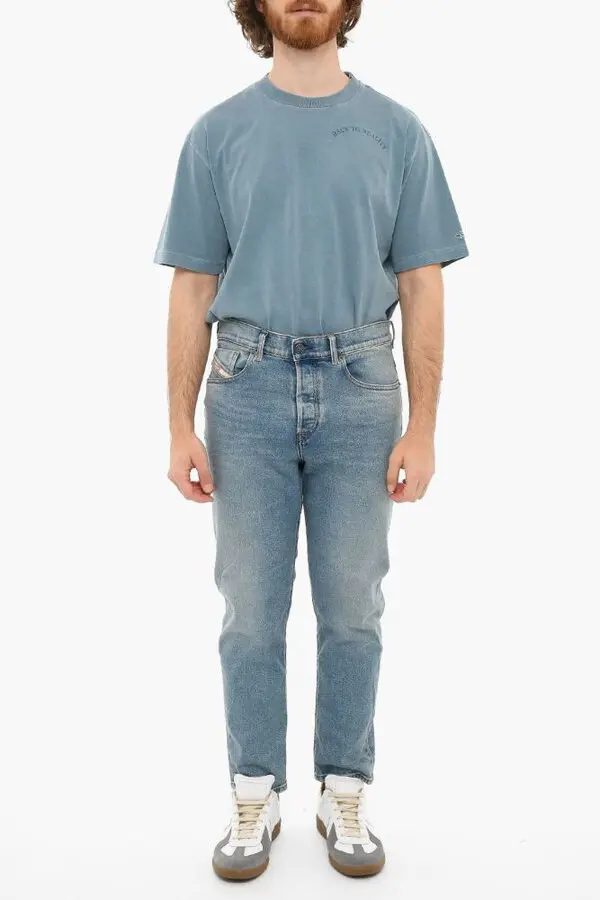 DIESEL® Slim Faded Logo Jeans