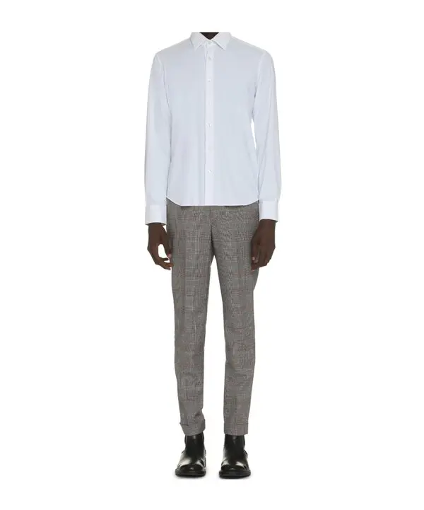 PT TORINO Wool Dress Trousers With Plaid Pattern