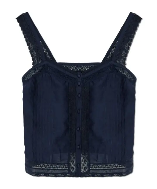 Zadig&Voltaire Lace Trimmed Bustier-style Tank Top