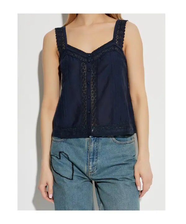 Zadig&Voltaire Lace Trimmed Bustier-style Tank Top