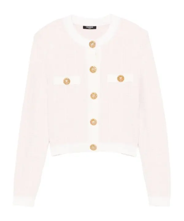 Balmain Light Tweed Button Cardigan - No