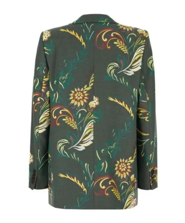 Etro Floral-print Notched Lapel Blazer - Black