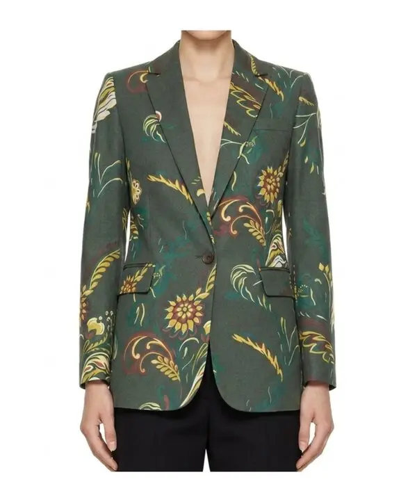 Etro Floral-print Notched Lapel Blazer